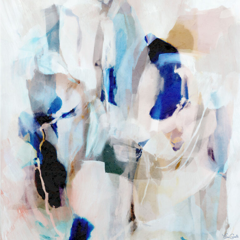 Softly Cerulean - Large Abstract Art – Canvas Wall Art